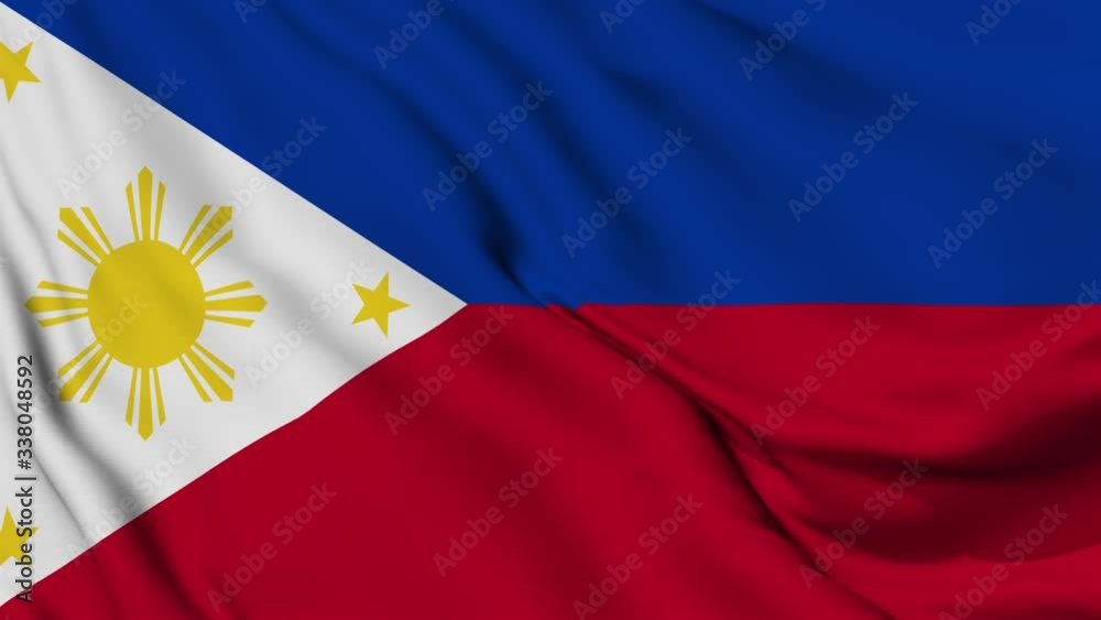 Philippines flag is waving 3D animation. Philippines flag waving in the ...
