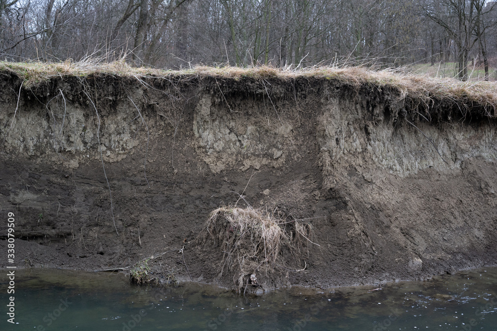 Cutbank / cut bank - erosion of the soil and land around the river ...