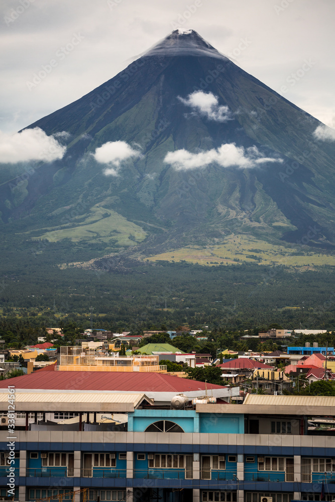 Mayon Volcano view from Legazpi Stock Photo | Adobe Stock
