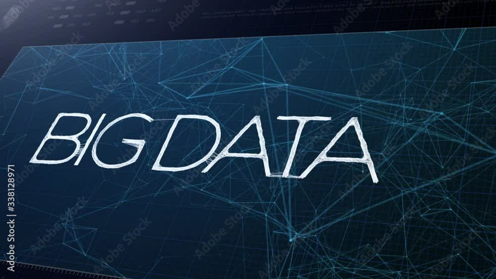 Composition of "BIG DATA" title by a vortex of confused connected ...
