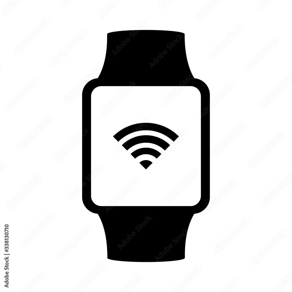 Smart watch icon. Classic devices in white background. Vector icon for ...