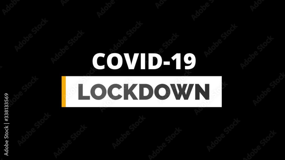 Covid 19 Lockdown Text Animation in Full HD. Covid 19 Lockdown Motion Graphics Stock Video ...
