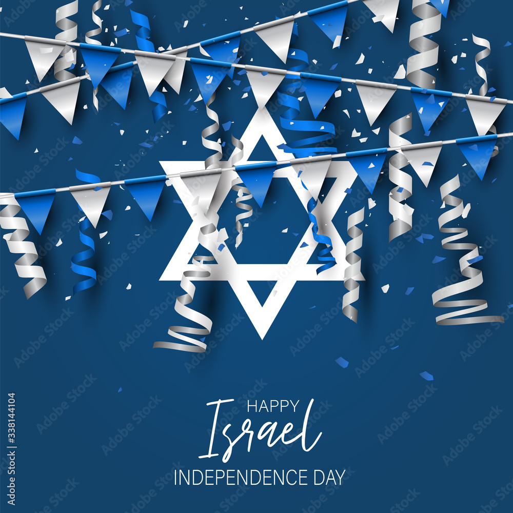 Israel Independence Day. National holiday design template. Israeli ...
