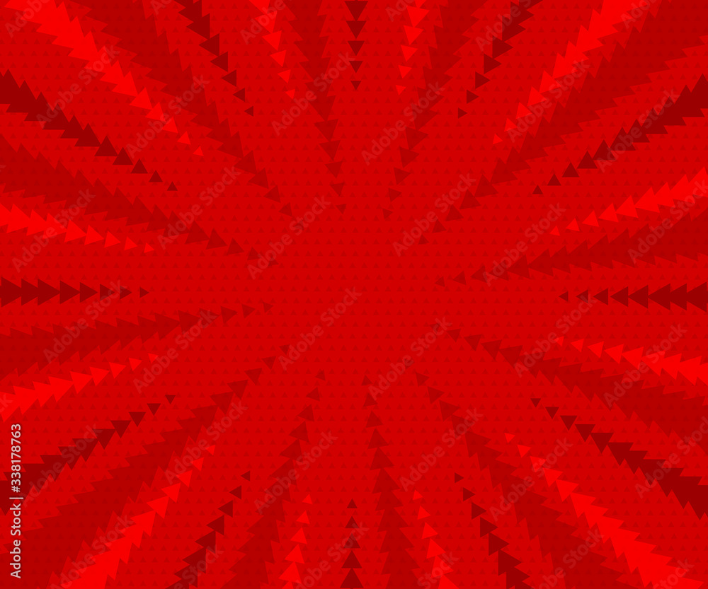 Red comic rays background. Vector illustration in pop art retro style ...