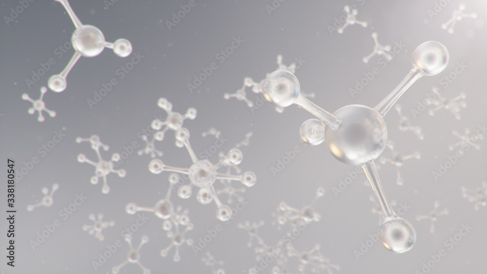 Molecular structure. Molecular chemistry, background with molecular ...