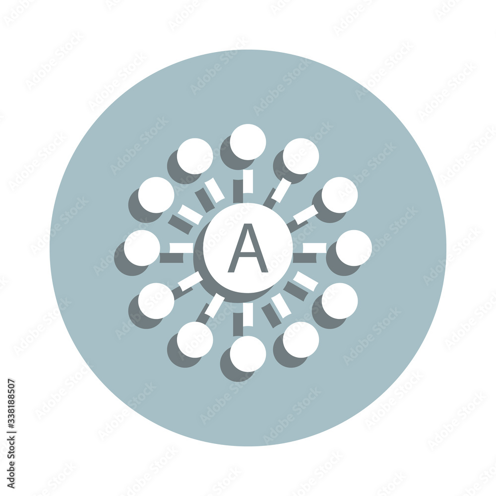 Platelet badge icon. Simple glyph, flat vector of blood donation icons ...