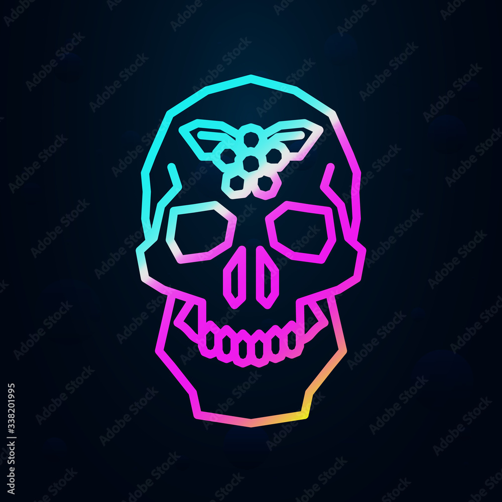 Skull, flower, catrina nolan icon. Simple thin line, outline vector of ...