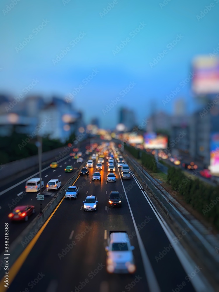 Traffic On Road In City Stock Photo | Adobe Stock