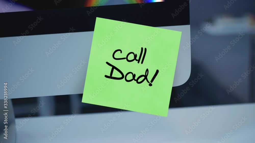 Call dad. Sticker with a reminder of the call dad. Video call ...