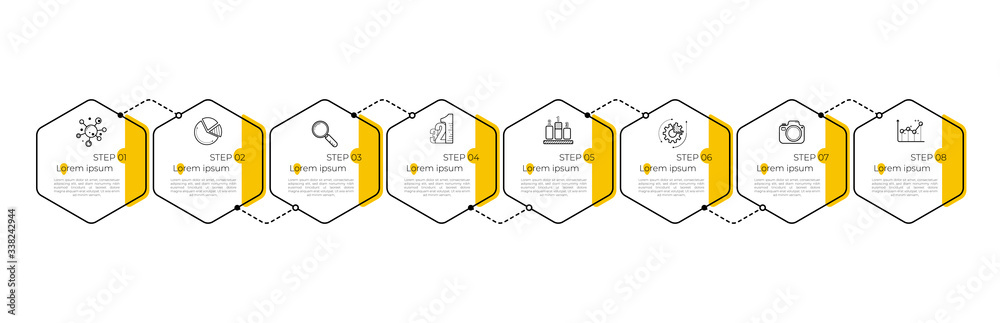 Minimal timeline infographics design vector and icons can be used for ...