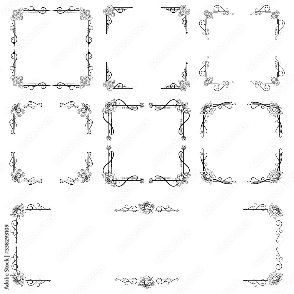 Ornaments frames Separator elements for Classic Vintage Wedding ...