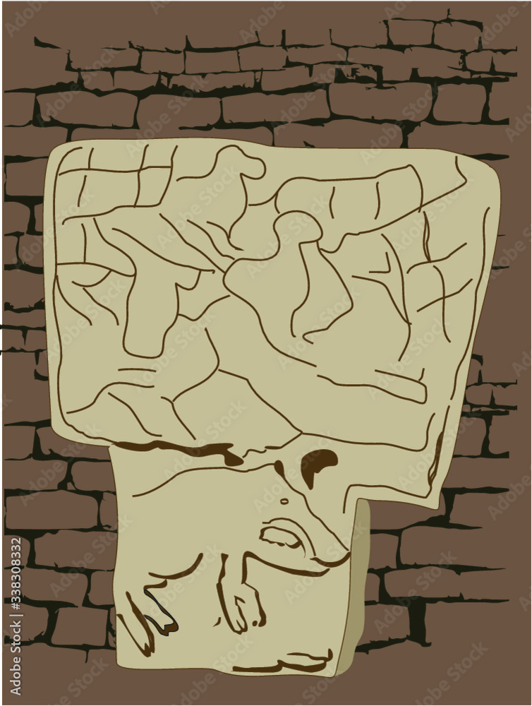 Vector illustration and silhouette drawing Gobeklitepe, Urfa, Turkey ...