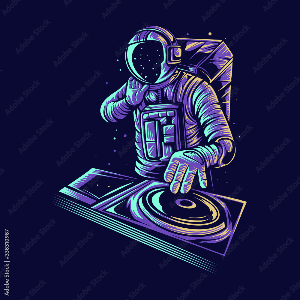 astronaut dj vector illustration Stock Vector | Adobe Stock astronaut dj vector illustration Stock Vector | Adobe Stock