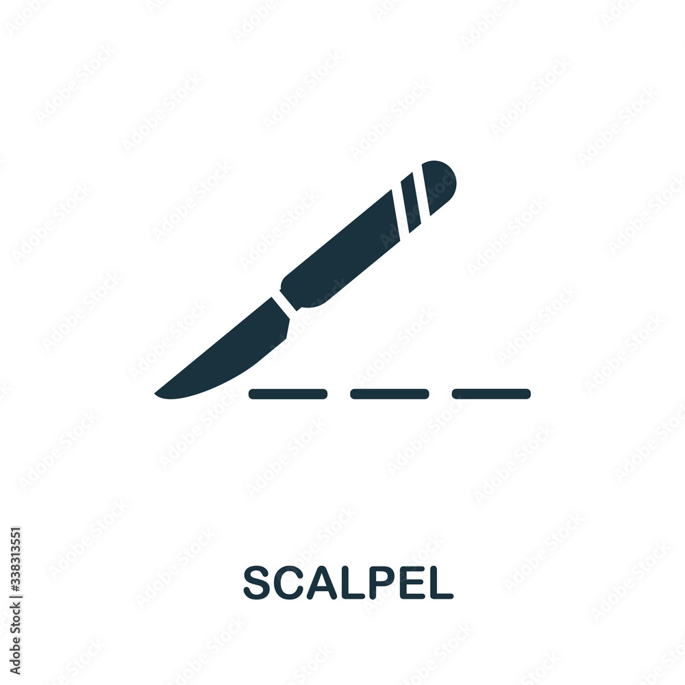 Scalpel icon set. Four elements in diferent styles from medicine icons ...