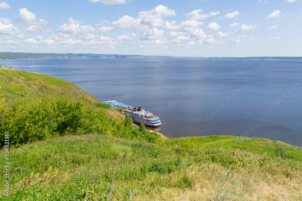 Tetyushi, Republic of Tatarstan / Russia - July 3, 2019: Four-deck ...