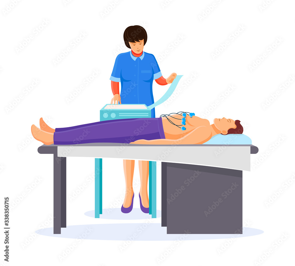 Medical check by doctor. Doctor cardiologist performs an ...