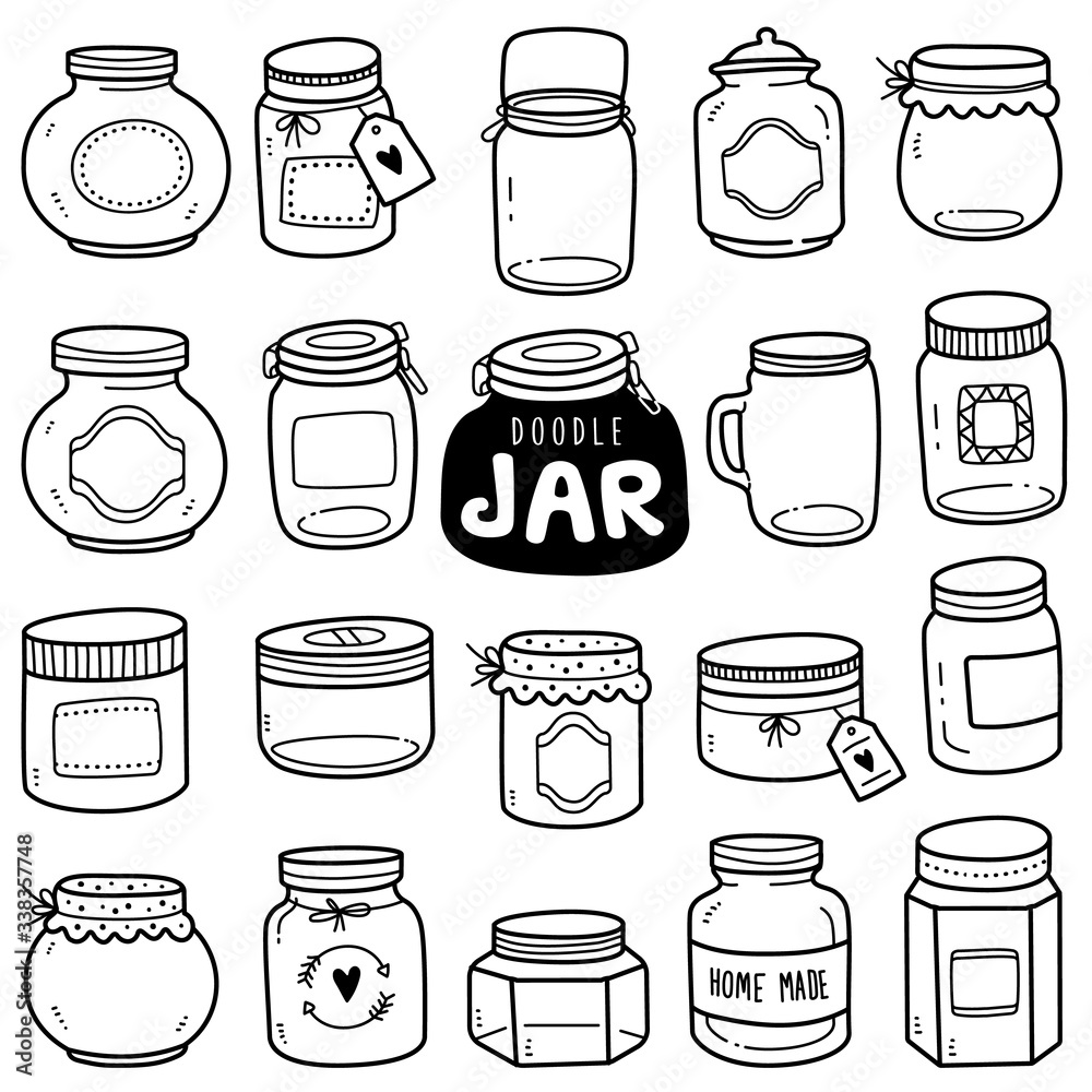 Hand-drawn Vector Collection: Jars Stock Vector | Adobe Stock