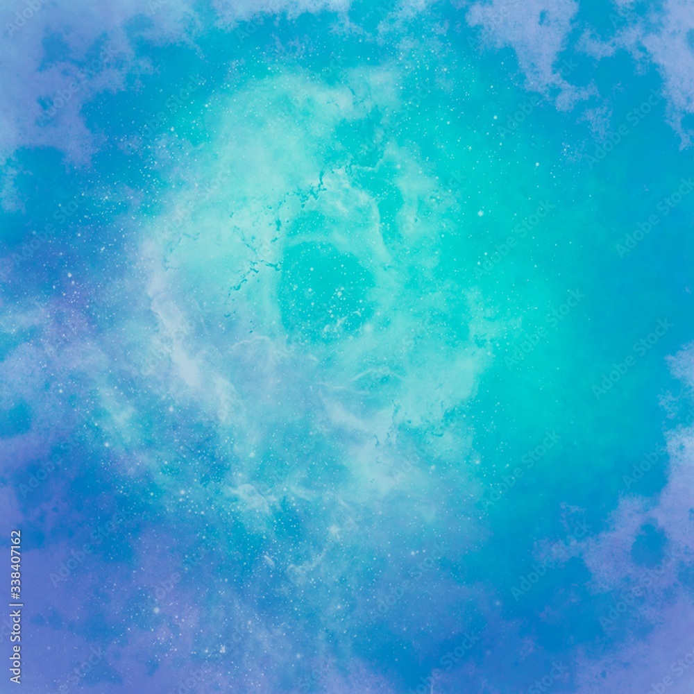 Abstract blue watercolor background illustration by brush 3000px x ...