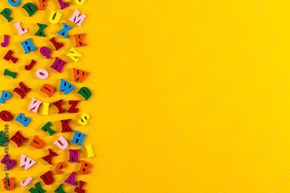 Multicolored alphabet background. Colorful letters of the English ...