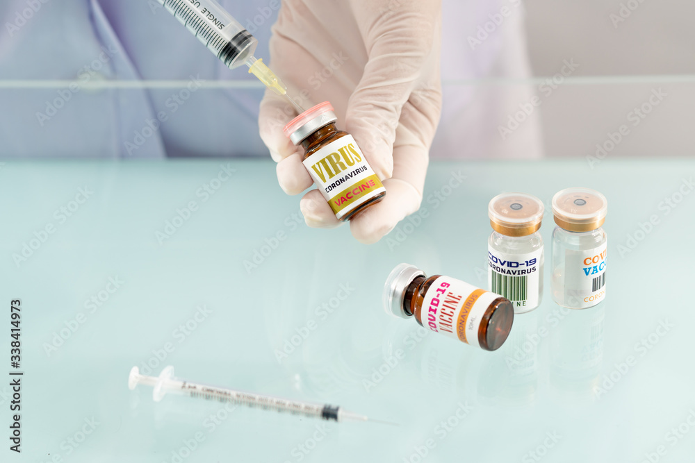 Vaccine and syringe injection. It use for prevention,immunization and ...