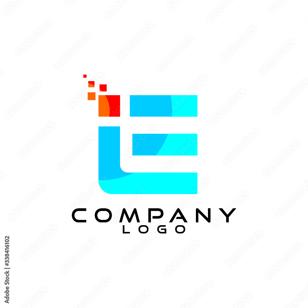 IE, EI letter tech/ict/it logo design vector Stock Vector | Adobe Stock