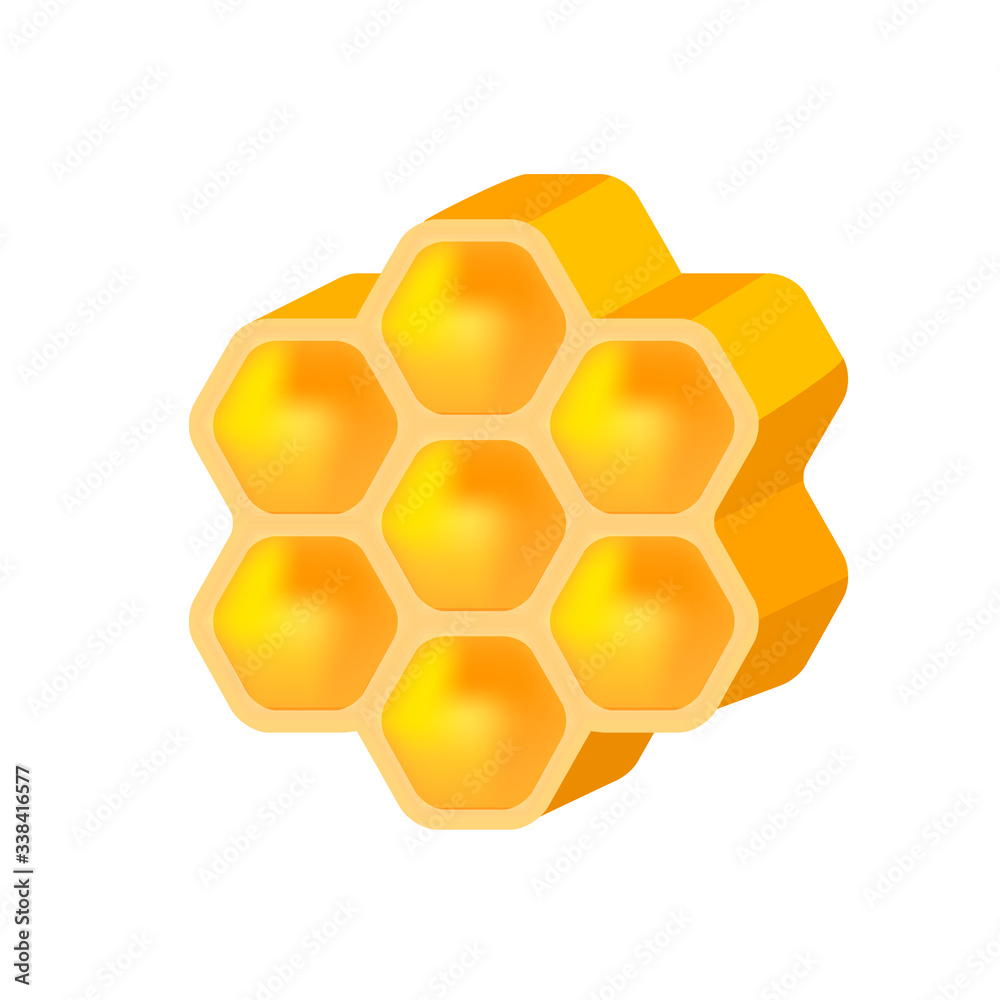 Vecteur Stock honey bee isolated on white background, illustration ...
