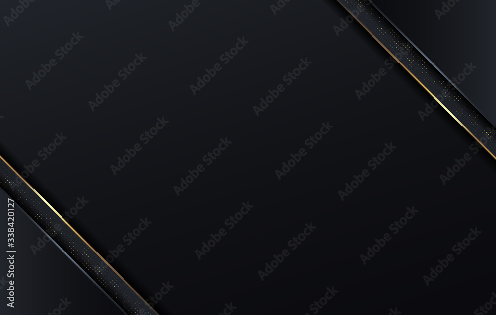 Abstract shape dark and golden color luxury background design template ...