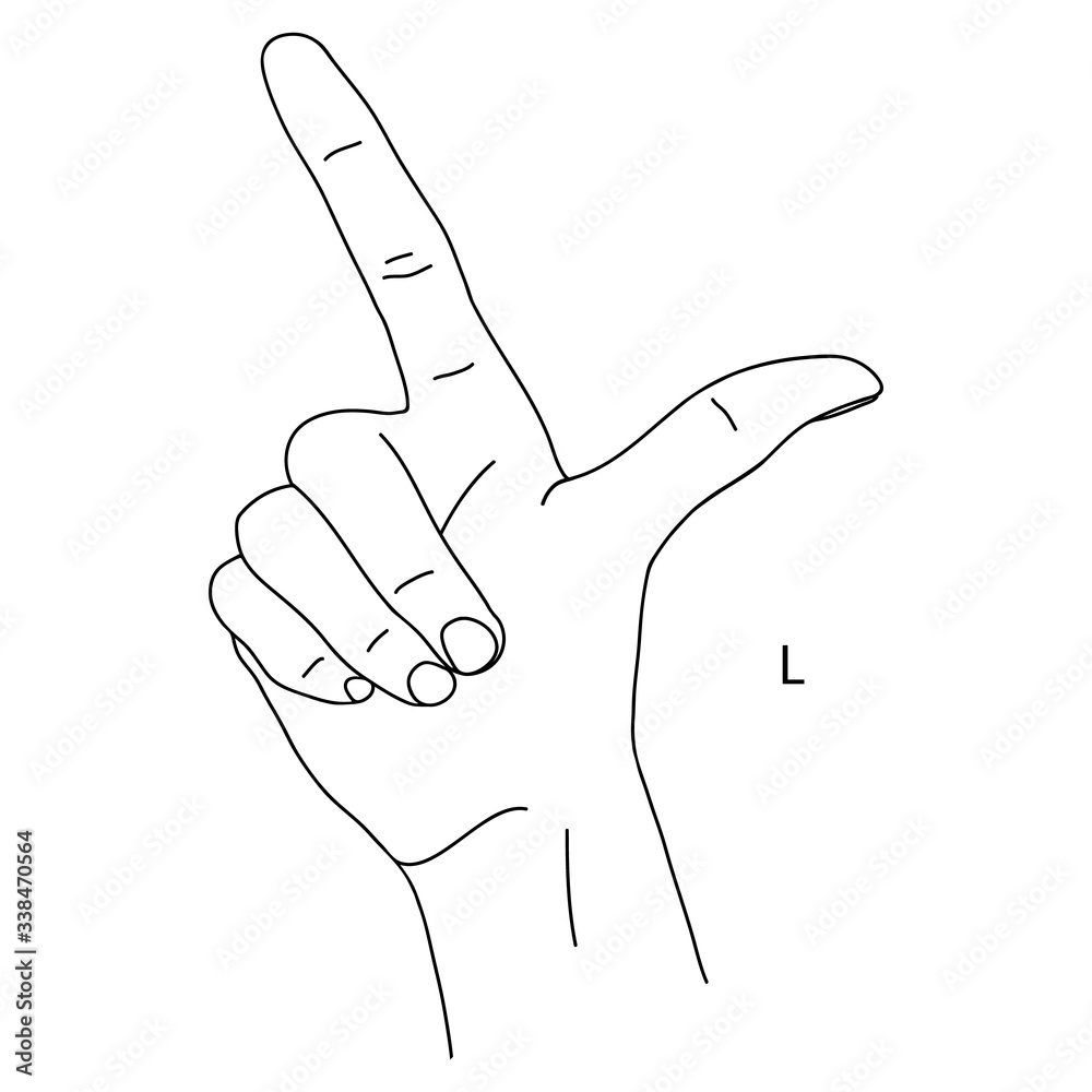 L is the twelfth letter of the alphabet in sign language. Gesture in ...
