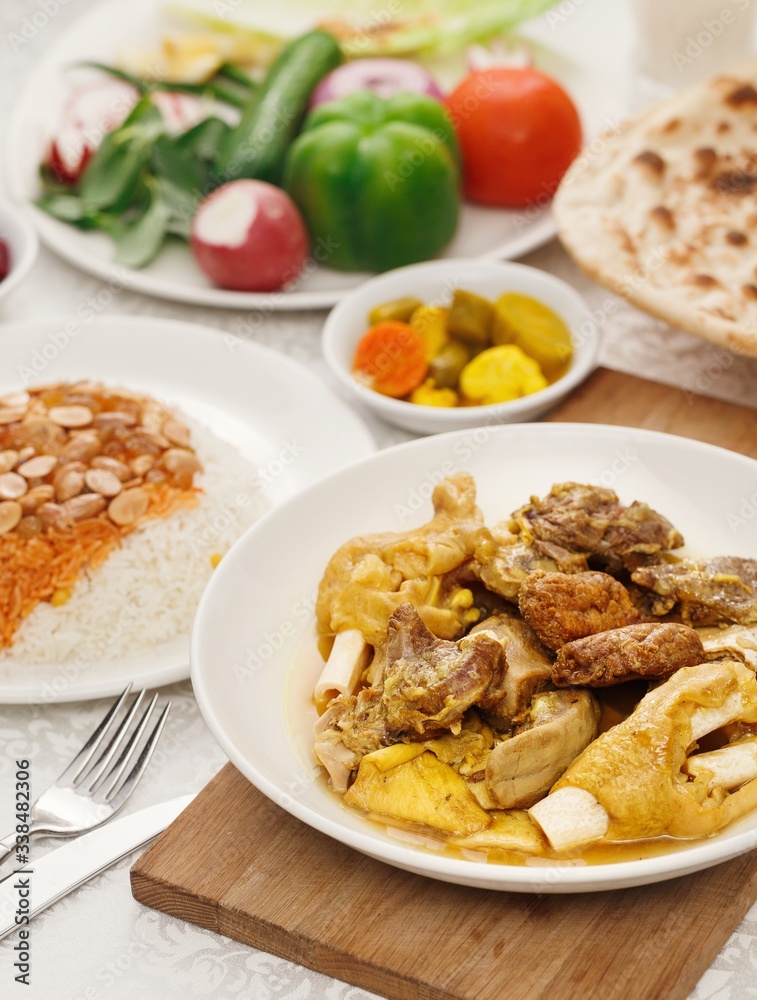 Authentic IRAQI cuisine. Traditional dishes for arabic family dinner ...