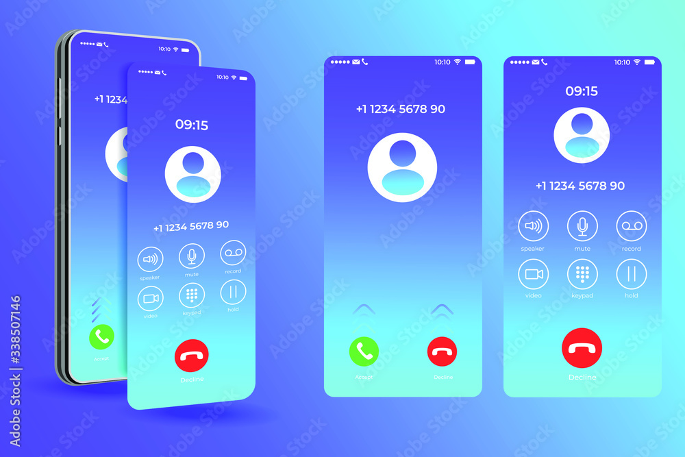 Call screen smartphone interface template, Mobile app design layout, UI ... Call screen smartphone interface template, Mobile app design layout, UI ...