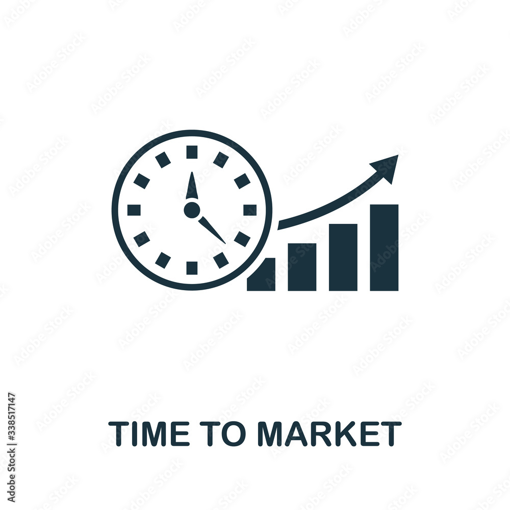 Time To Market icon. Simple element from intellectual property ...