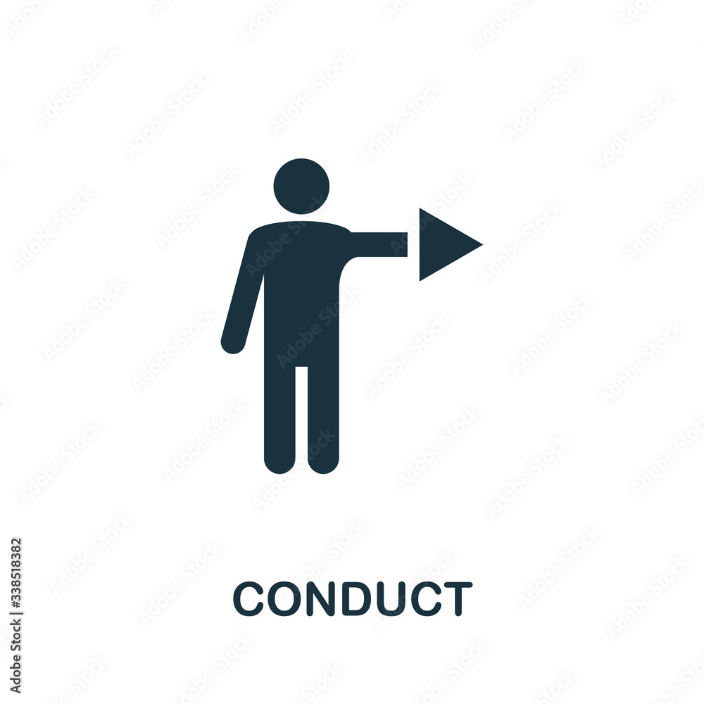 Conduct icon. Simple element from regulation collection. Filled Conduct ...