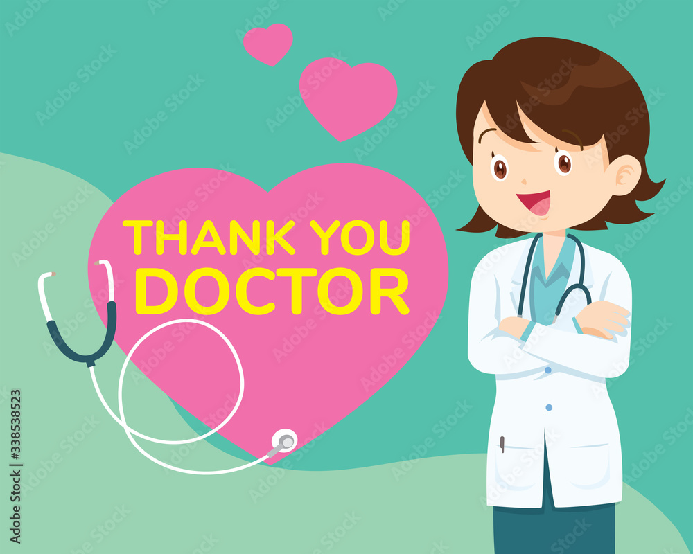 Vektorová grafika „Thank you doctors and nurses working in the ...