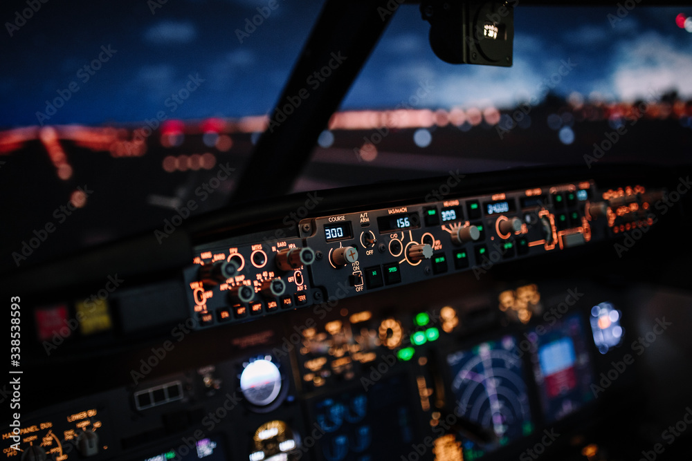 Autopilot controller. Display navigator system of Boeing aircraft ...