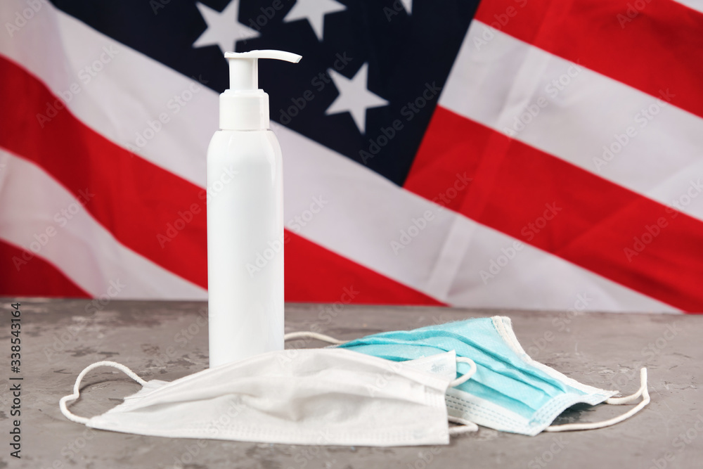 hand sanitizer alcohol pump without label for frequent washing and ...