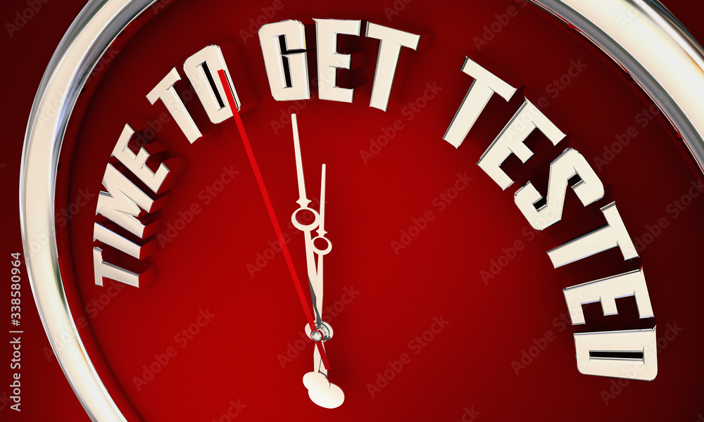 Time to Get Tested Health Appointment Reminder Clock Testing 3d ...