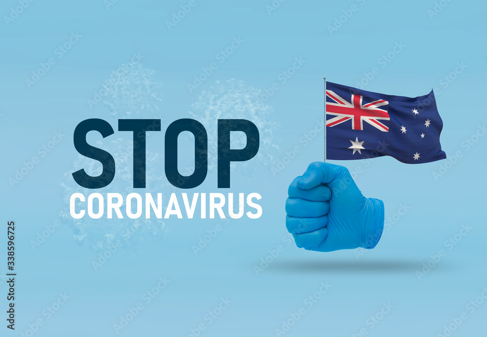 COVID-19 Visual concept - hand-text Stop Coronavirus, hand-gesture ...