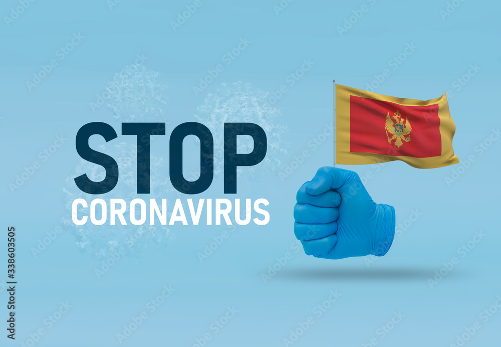 COVID-19 Visual concept - hand-text Stop Coronavirus, hand-gesture ...