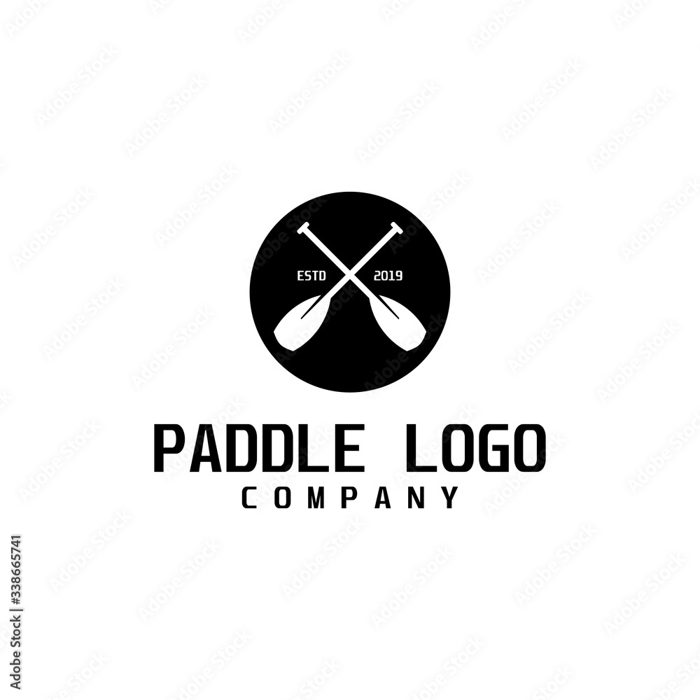 Paddle retro logo design inspiration Stock Vector | Adobe Stock
