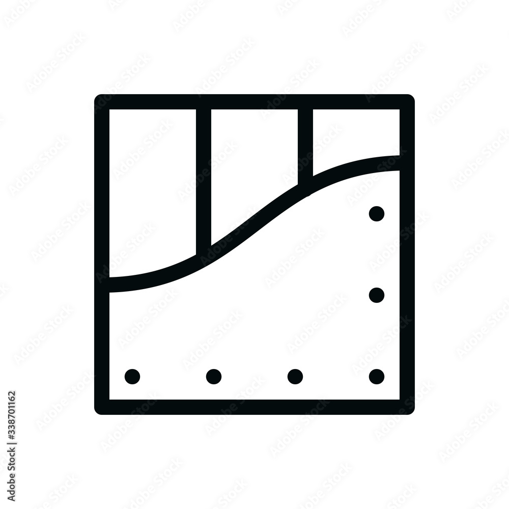 Drywall isolated icon, gypsum plasterboard linear vector icon Stock ...