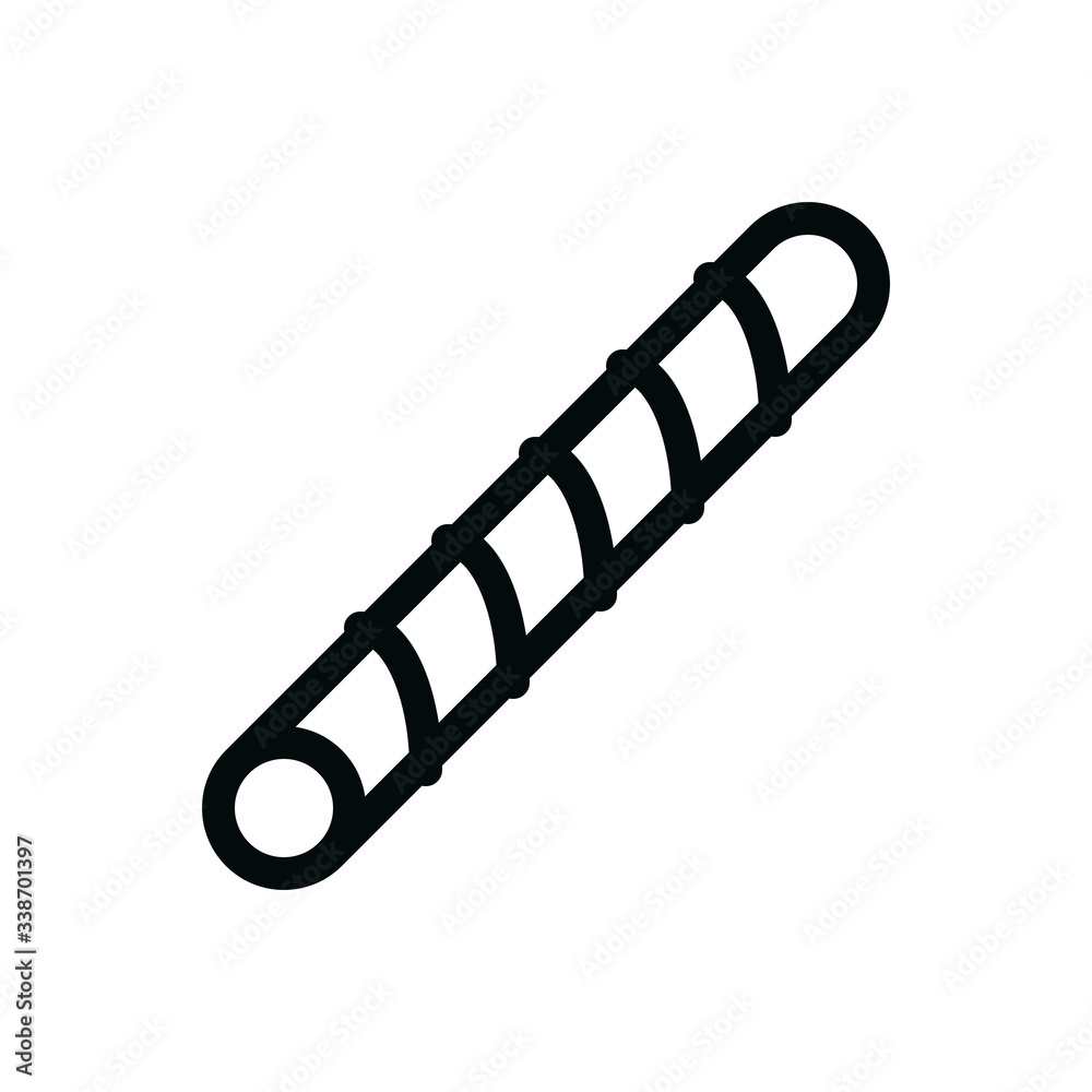 Rebar isolated vector icon, rod deformed steel bar linear icon Stock ...