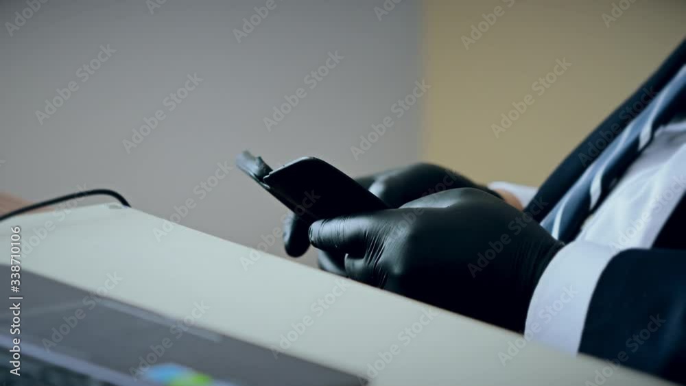 Video Stock Mobile data security cyber spy mobilephone hacker phishing ...