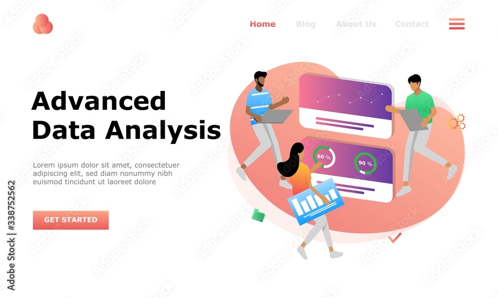 Advanced Data Analysis Vector Illustration Concept, Suitable for web ...