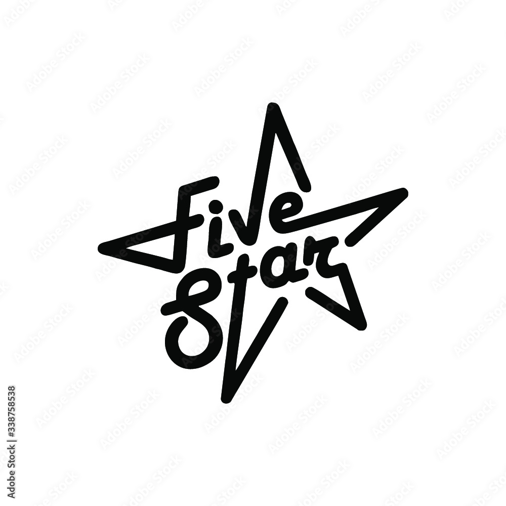 five star logo design inspiration, Design element for logo, poster ...