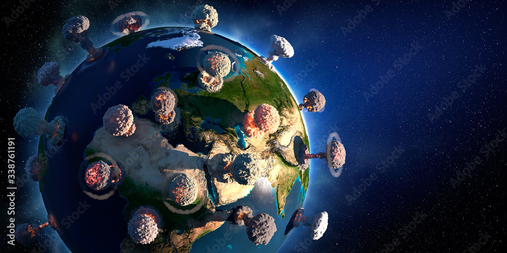 The concept of planet Earth similar to the COVID-19 virus Stock ...
