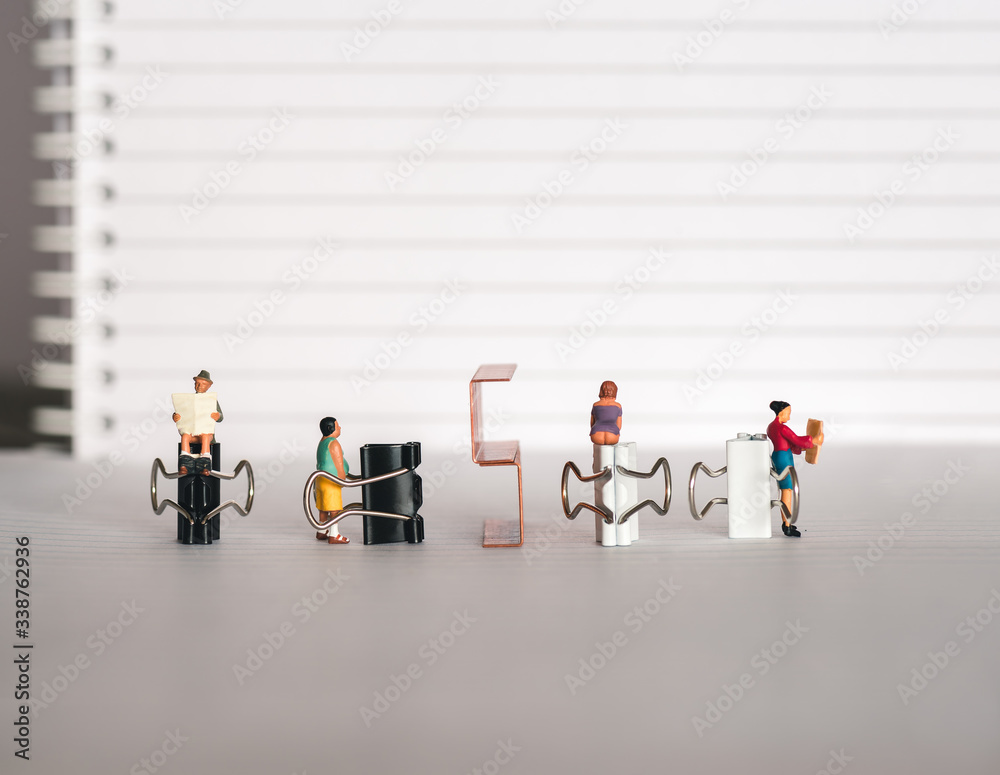 Miniature People Going To The Toilet Stock Photo Adobe Stock