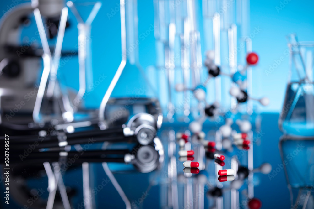 Coronavirus pandemic theme. Science research concerning fast covid ...