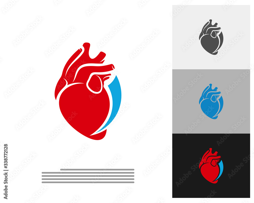 Human Heart logo vector template, Creative Human Heart logo design ...