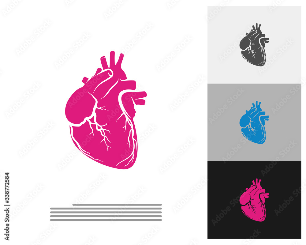 Human Heart logo vector template, Creative Human Heart logo design ...