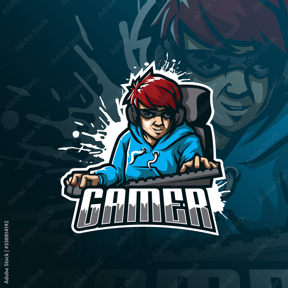 gamer mascot logo design vector with modern illustration concept style ...